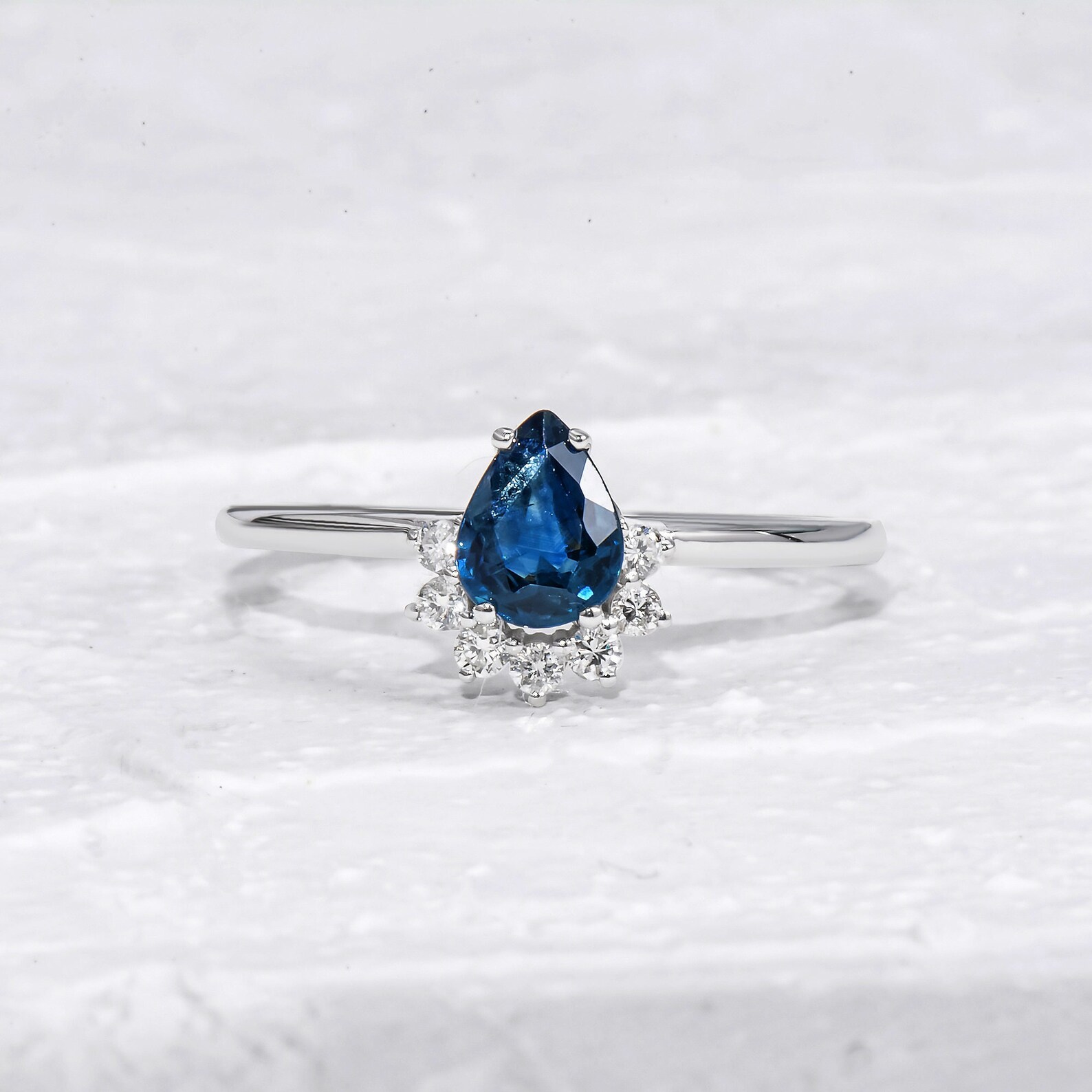 Light Blue Sapphire Engagement Ring Sapphire Engagement Ring - Etsy