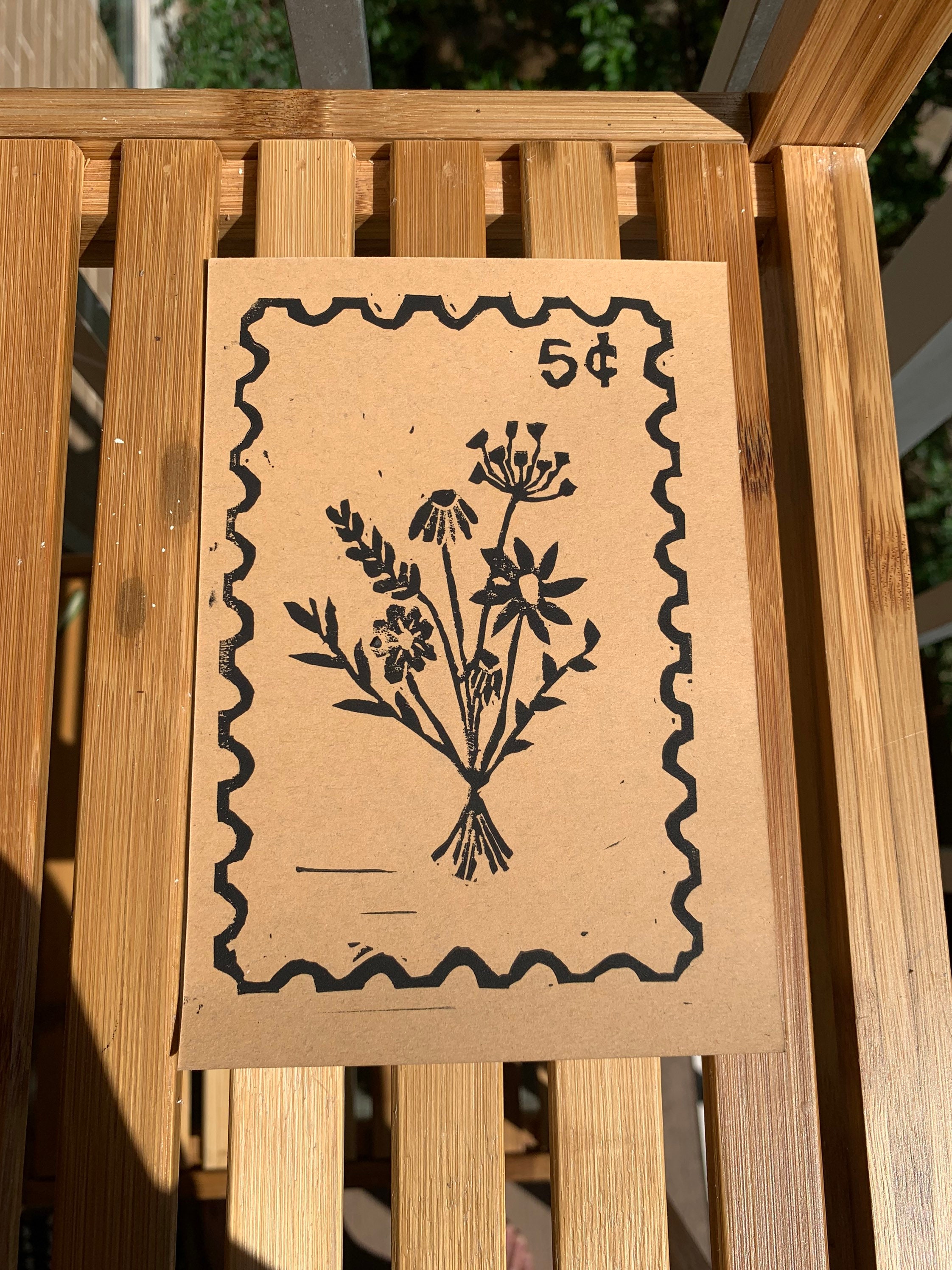Wildflower Postage Stamp - Etsy