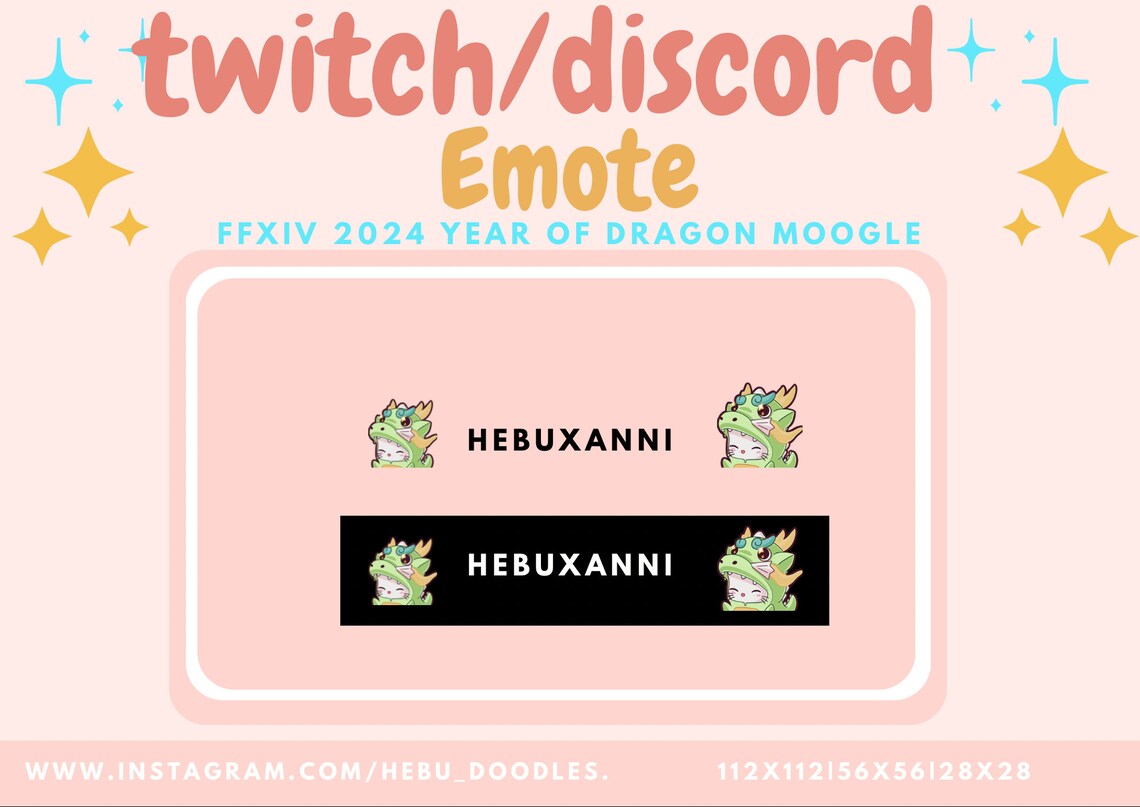 FFXIV MOOGLE EMOTE Year of Dragon Emote Twitch Discord Youtube ...