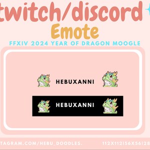 FFXIV MOOGLE EMOTE Year of Dragon Emote Twitch Discord Youtube ...