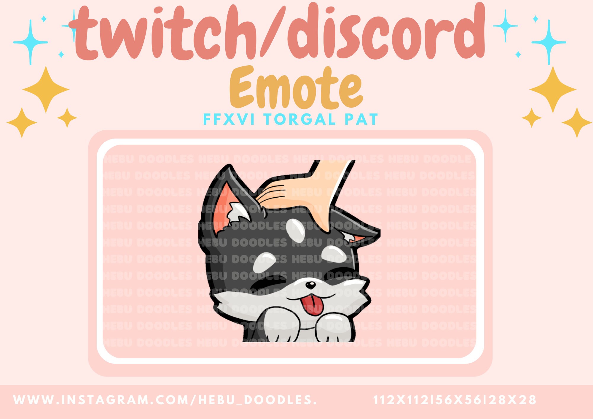 FFXVI Torgal Pat Emote Twitch/discord Emote-cute Wolf Dog Emote - Etsy