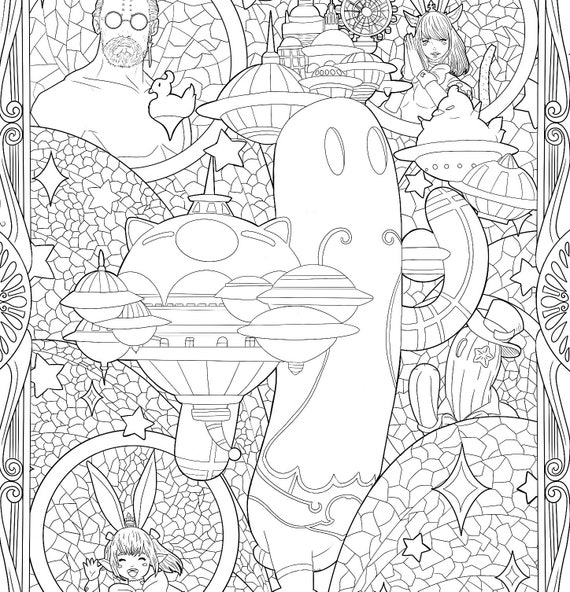 Vol 1: Final Fantasy XIV Colouring Sheets | Etsy