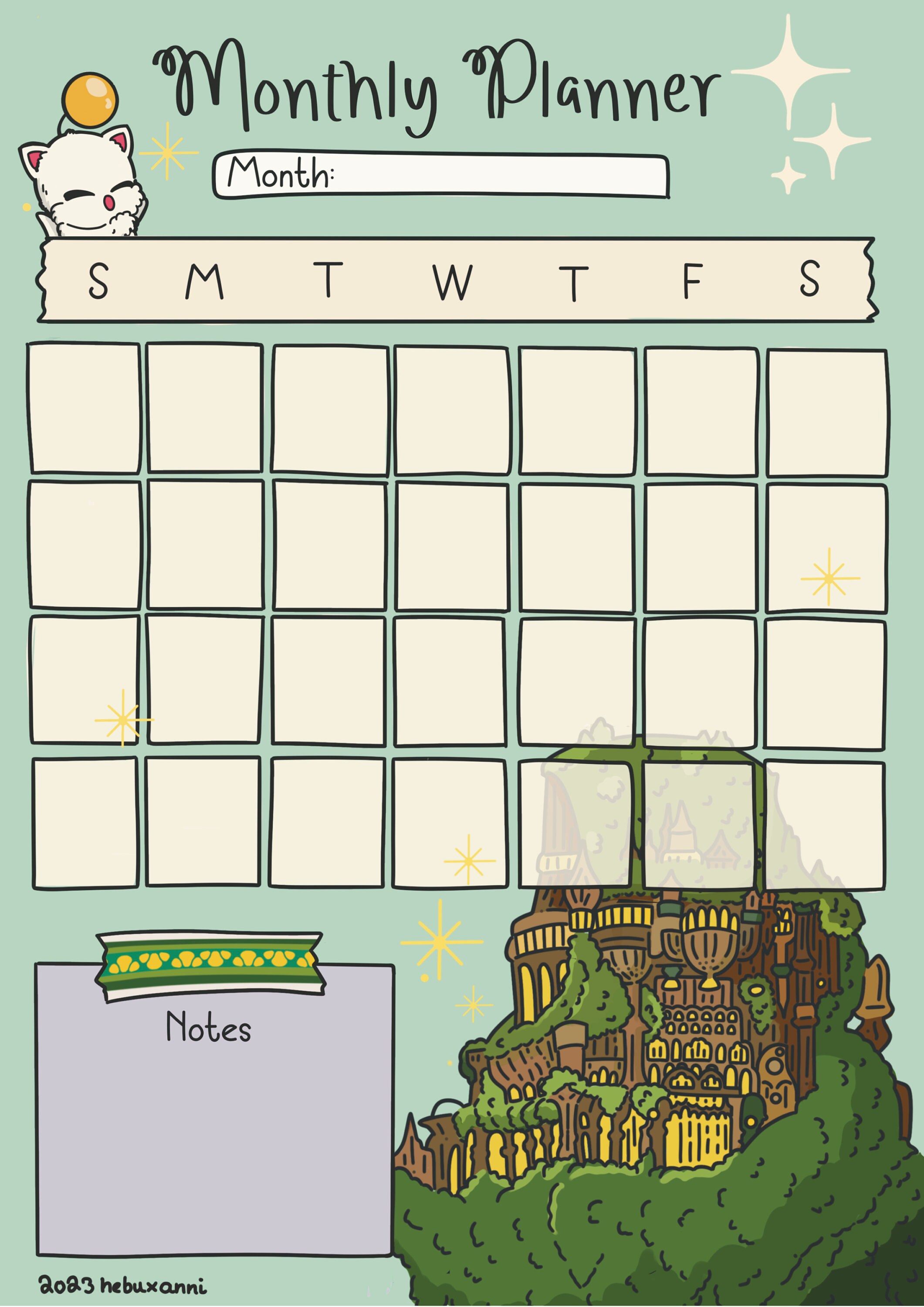 Printable Final Fantasy Xiv Planner Pages - Etsy