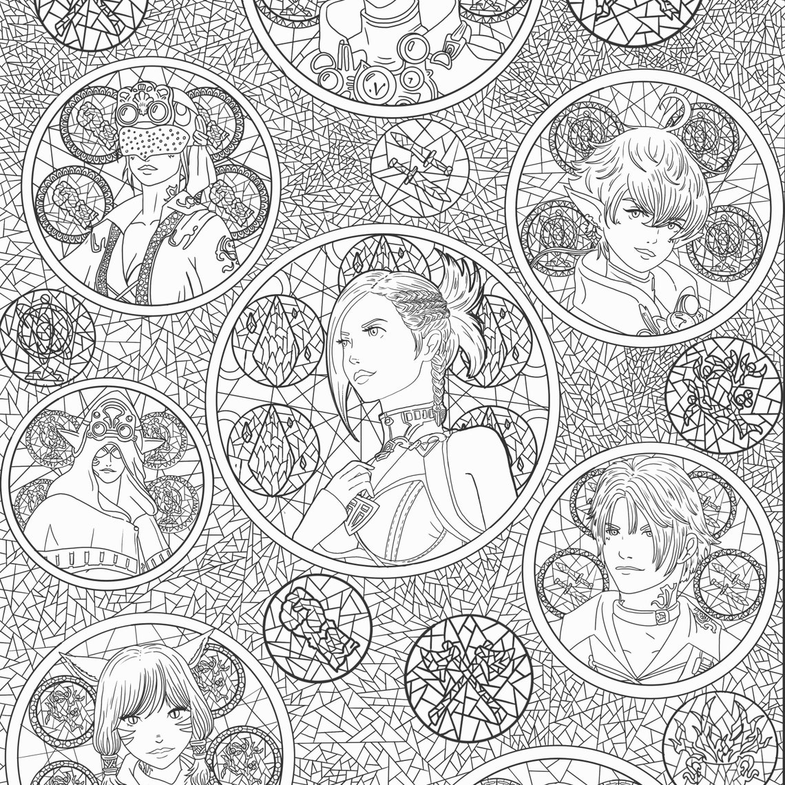 Vol 1: Final Fantasy XIV Colouring Sheets - Etsy