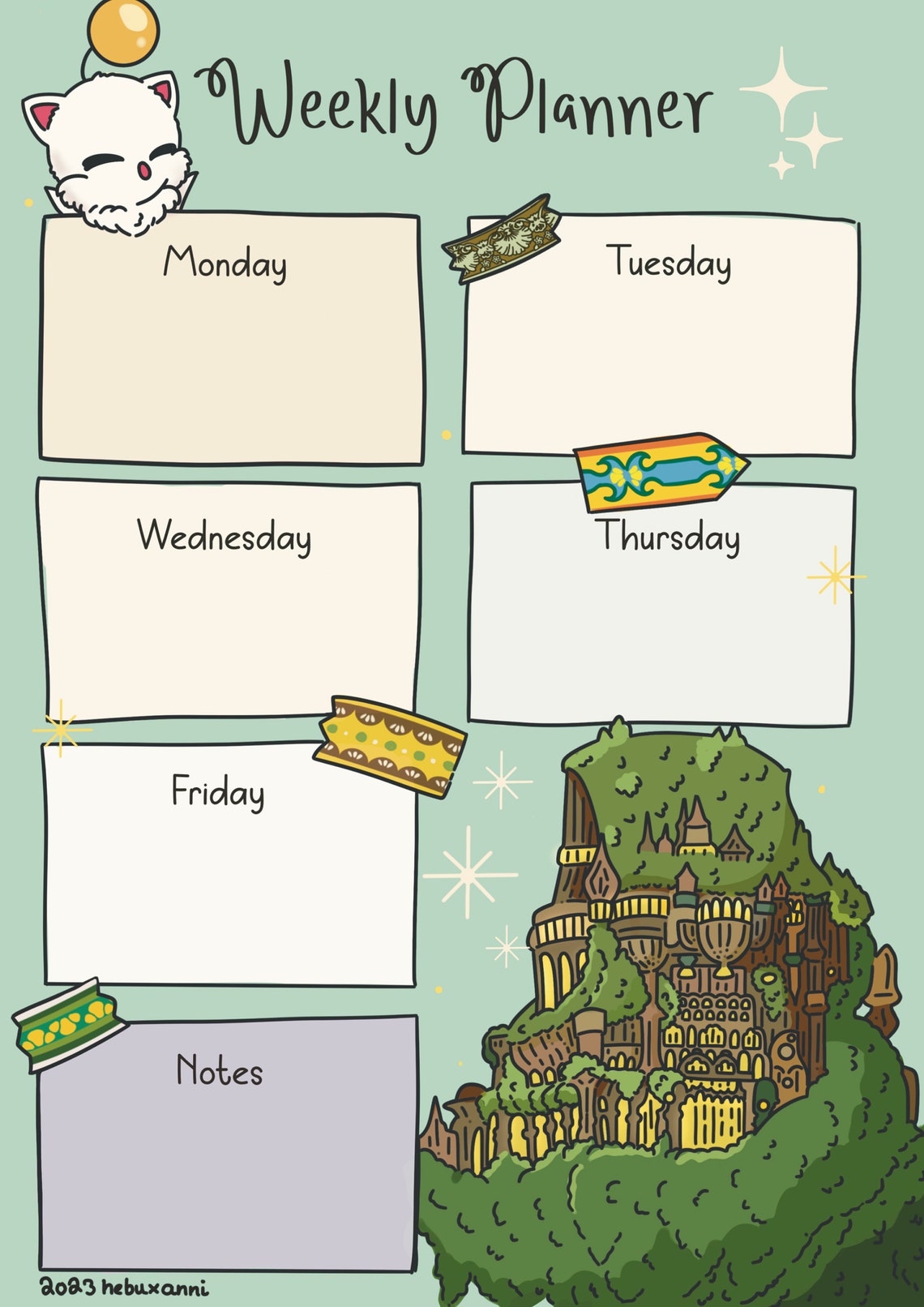 Printable Final Fantasy Xiv Planner Pages - Etsy