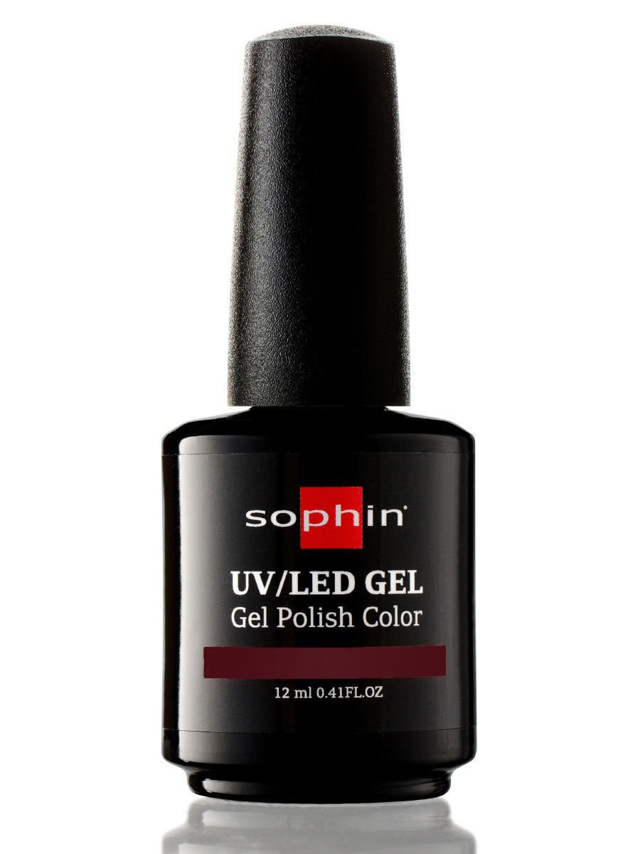 Burgundy Gel Nail Polish. Sophin 0753 Rubellite. Spectacular Glossy ...