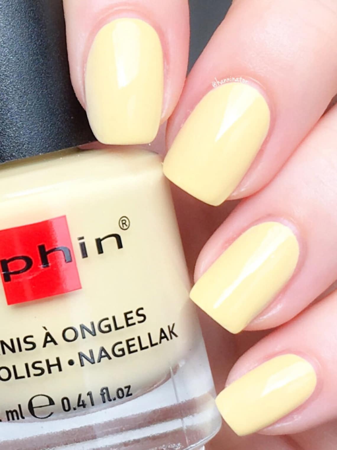 Light Yellow Nail Polish. Sophin 0345. Banana Color. Pastel Manicure ...