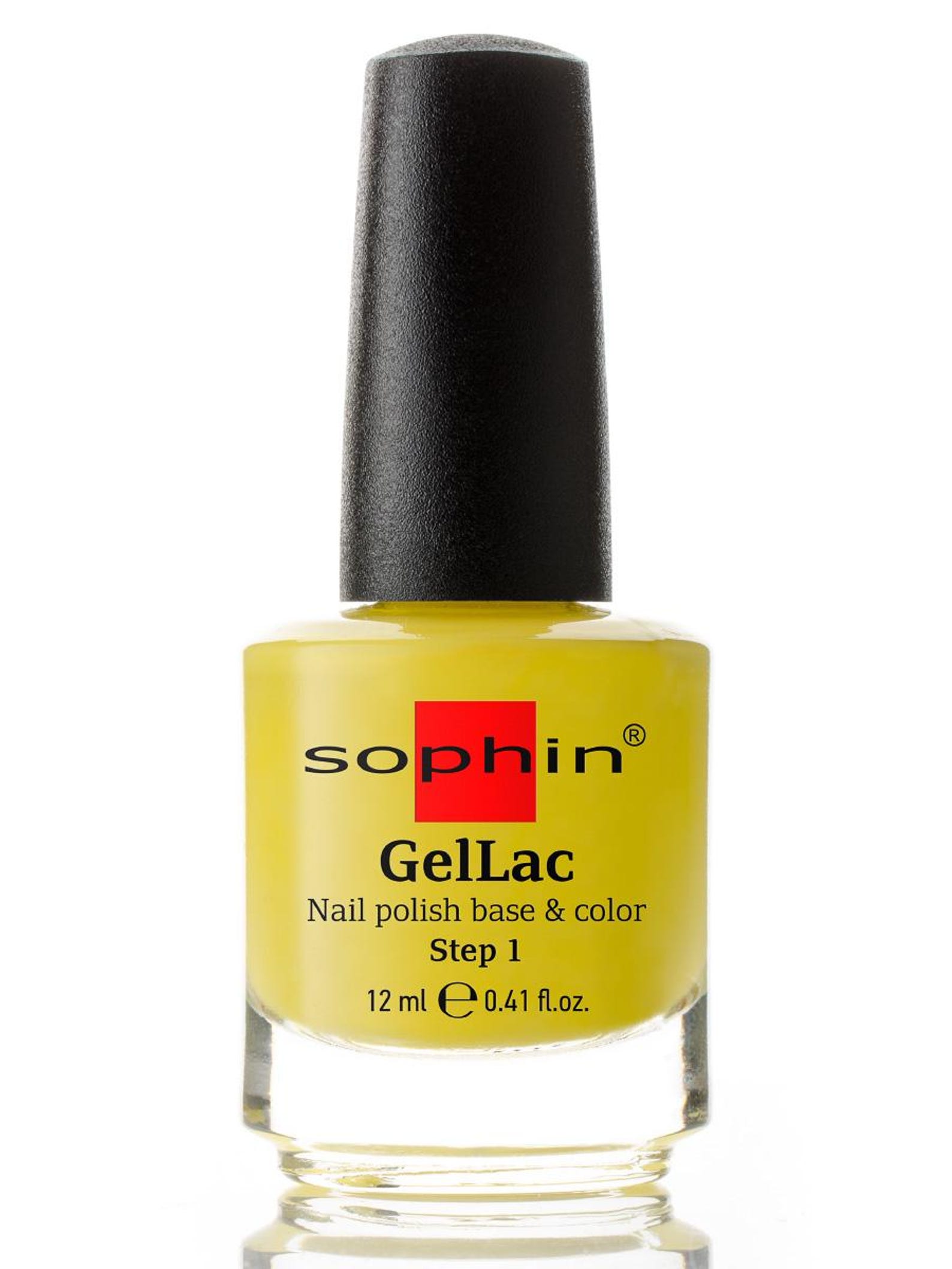 Gellac Nail Polish Base & Color Step 1. Yellow Gel Polish With Creamy ...