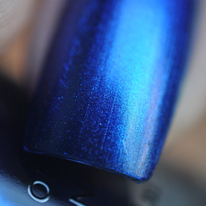 Deep Blue Shimmer Nail Polish. Sophin 0366. Dark Blue Lacquer. - Etsy