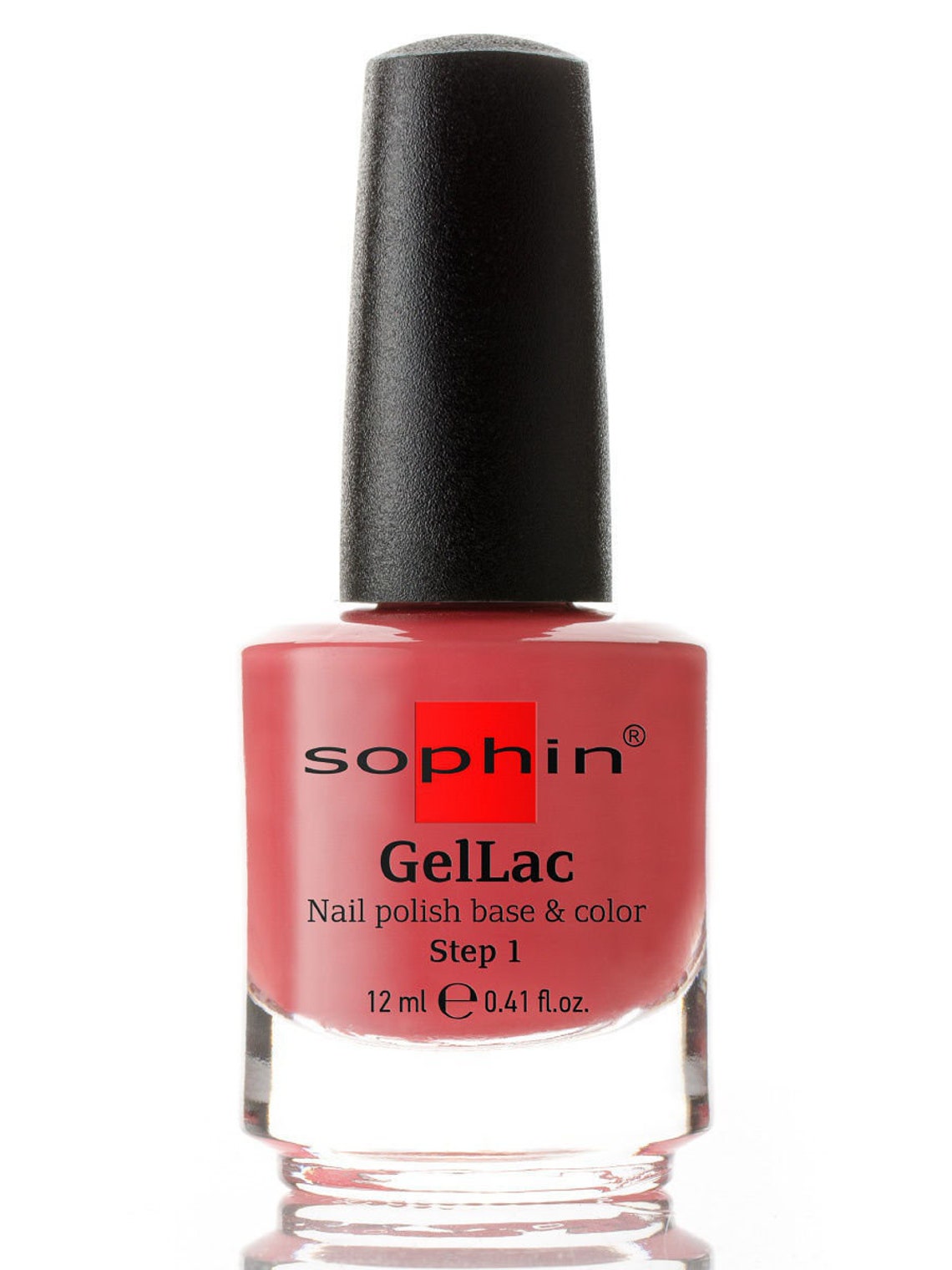 Gellac Nail Polish Base & Color Step 1. Pink Red Gel Polish Without ...