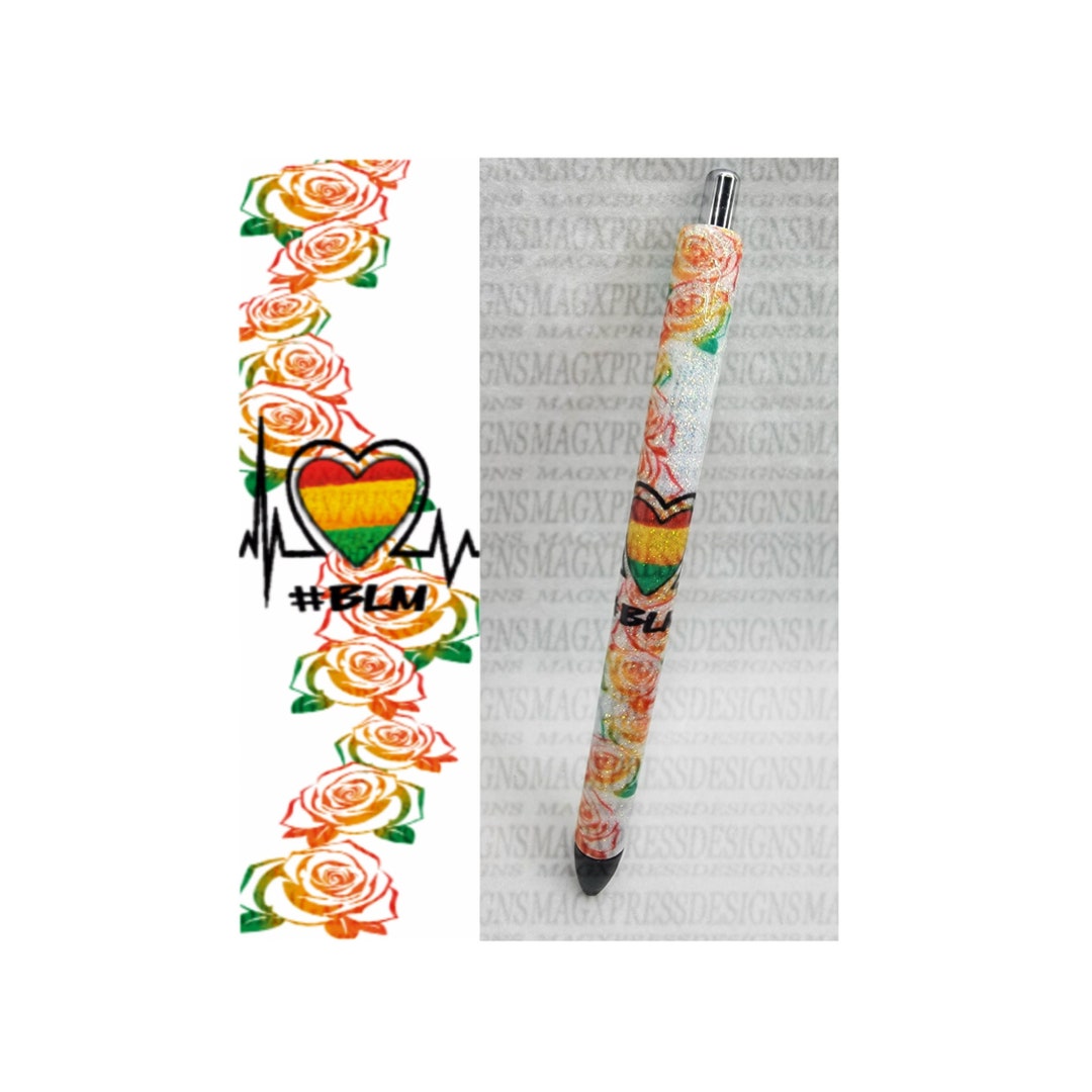 Black Lives Matter Pen BLM Pen Awareness Pens Custom Glitter Pen Inkjoy ...