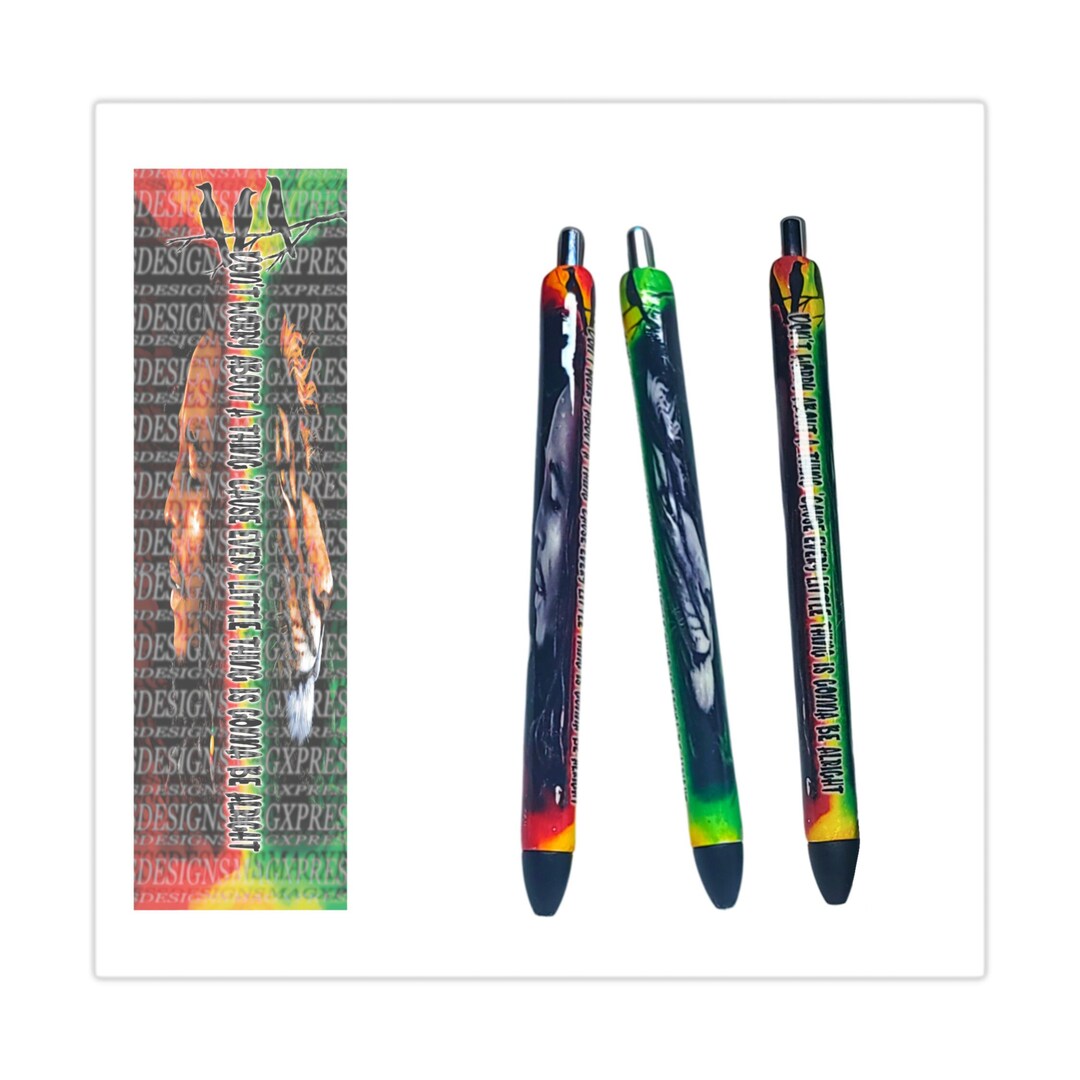 Bob Marley Pen Jamica Pen Custom Pen Inkjoy Pen - Etsy