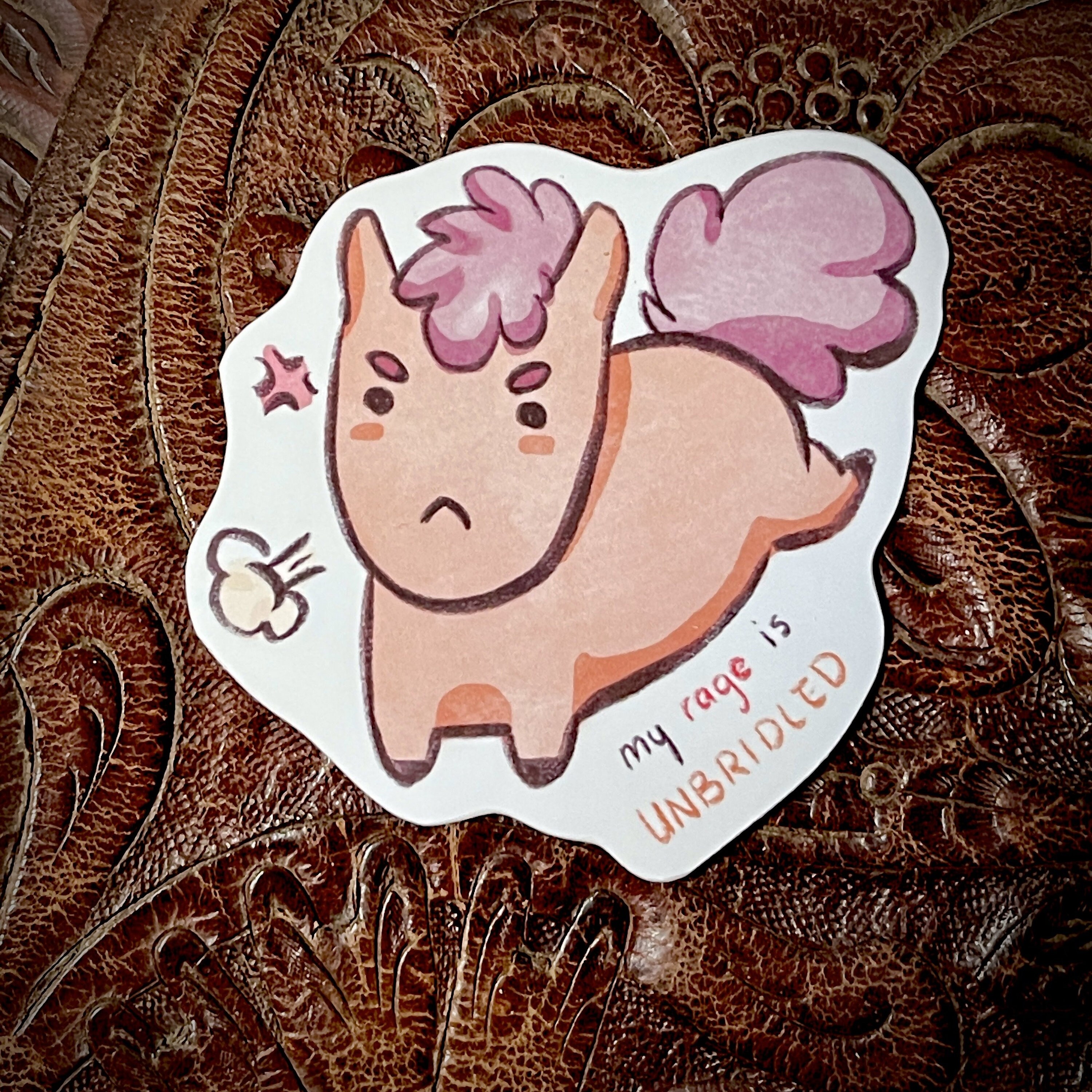 Unbridled Rage Matte Vinyl Horse Sticker - Etsy UK