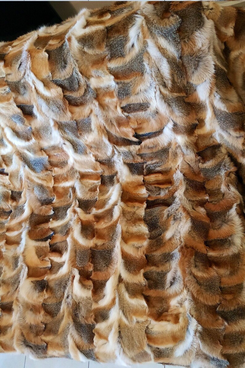 Luxury Red Fox Fur Blanket Throw Luxury Bedding Pelt Blanket Fur ...