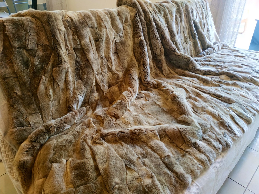 Echte Rex & Kaninchen Fell Decke Überwurf braunHeimwärmer - Etsy Österreich