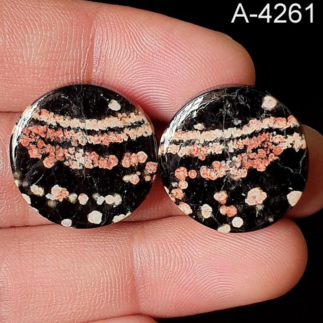 Polished Flower Obsidian Cabochon Pair – DIY Jewelry Making - Etsy