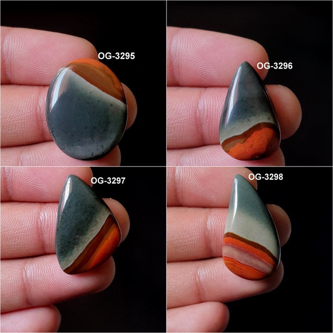 Natural Polychrome Jasper Gemstone Polychrome Jasper Cabochon Loose ...
