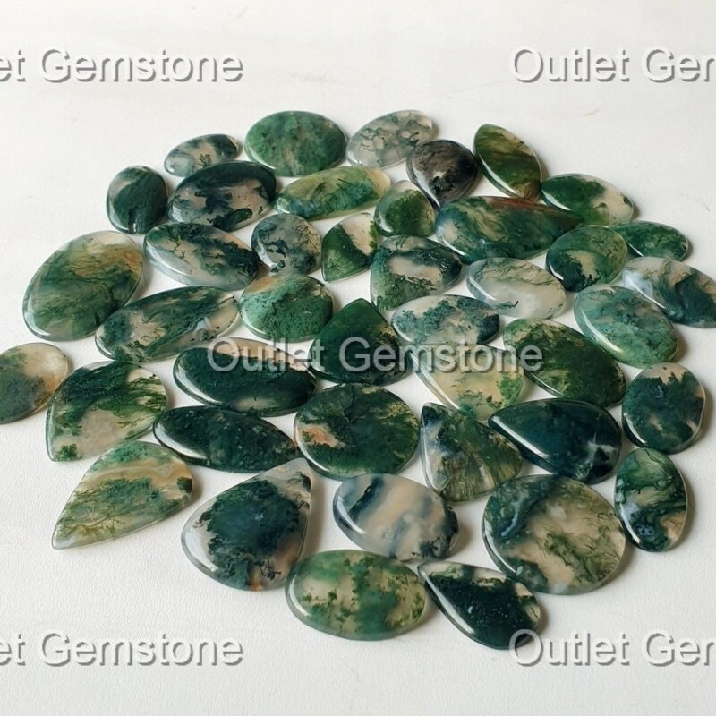 Moss Agate Cabochon - Etsy