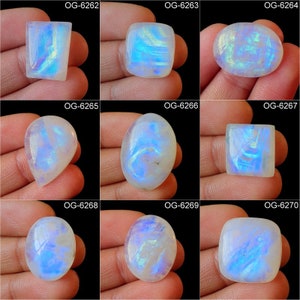 Natural Rainbow Moonstone Bulk White Rainbow Cabs Loose Smooth Polished ...