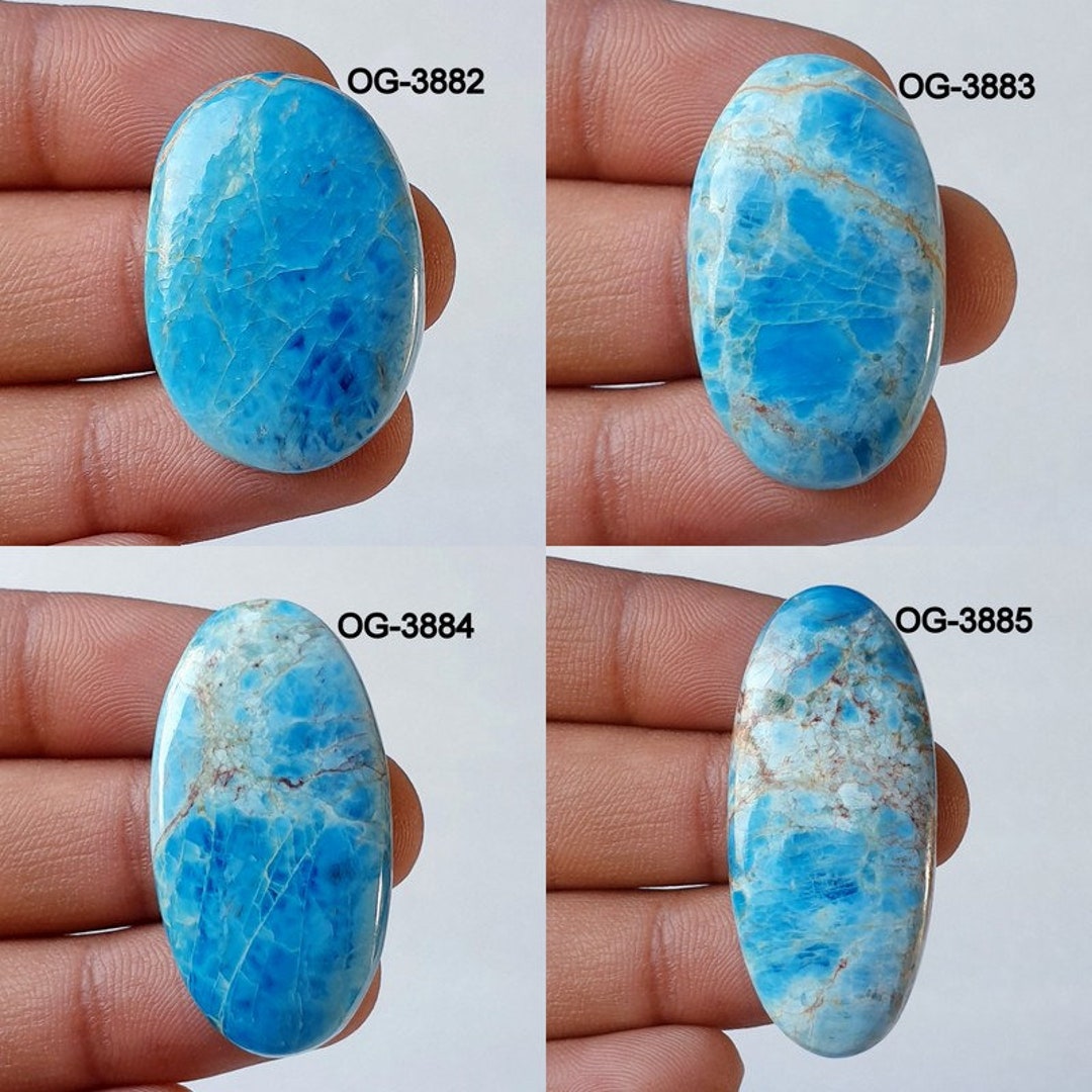 Natural Apatite Gemstone Wholesale Apatite Cabochon Flat Back Loose ...