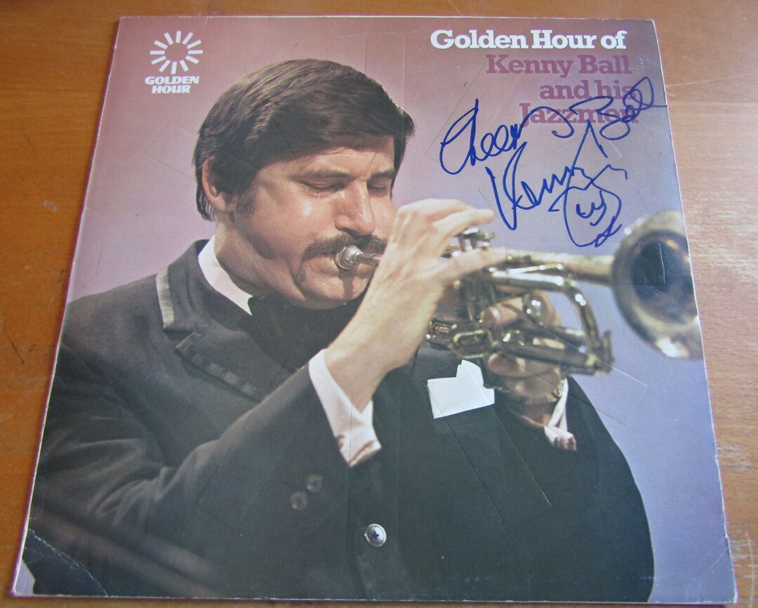 Kenny Ball english Jazz Musician SIGNED Vinyl Album Certificate of Authentication 100% Genuine ...