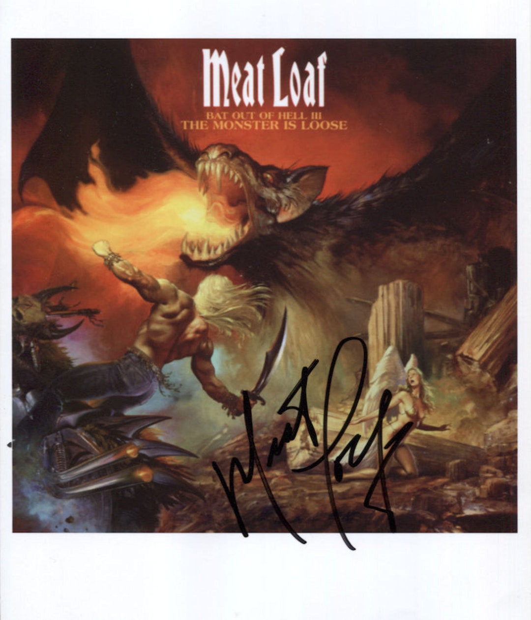 Meat Loaf SIGNED 8" X 10" Photo + Certificate of Authentication 100% ...
