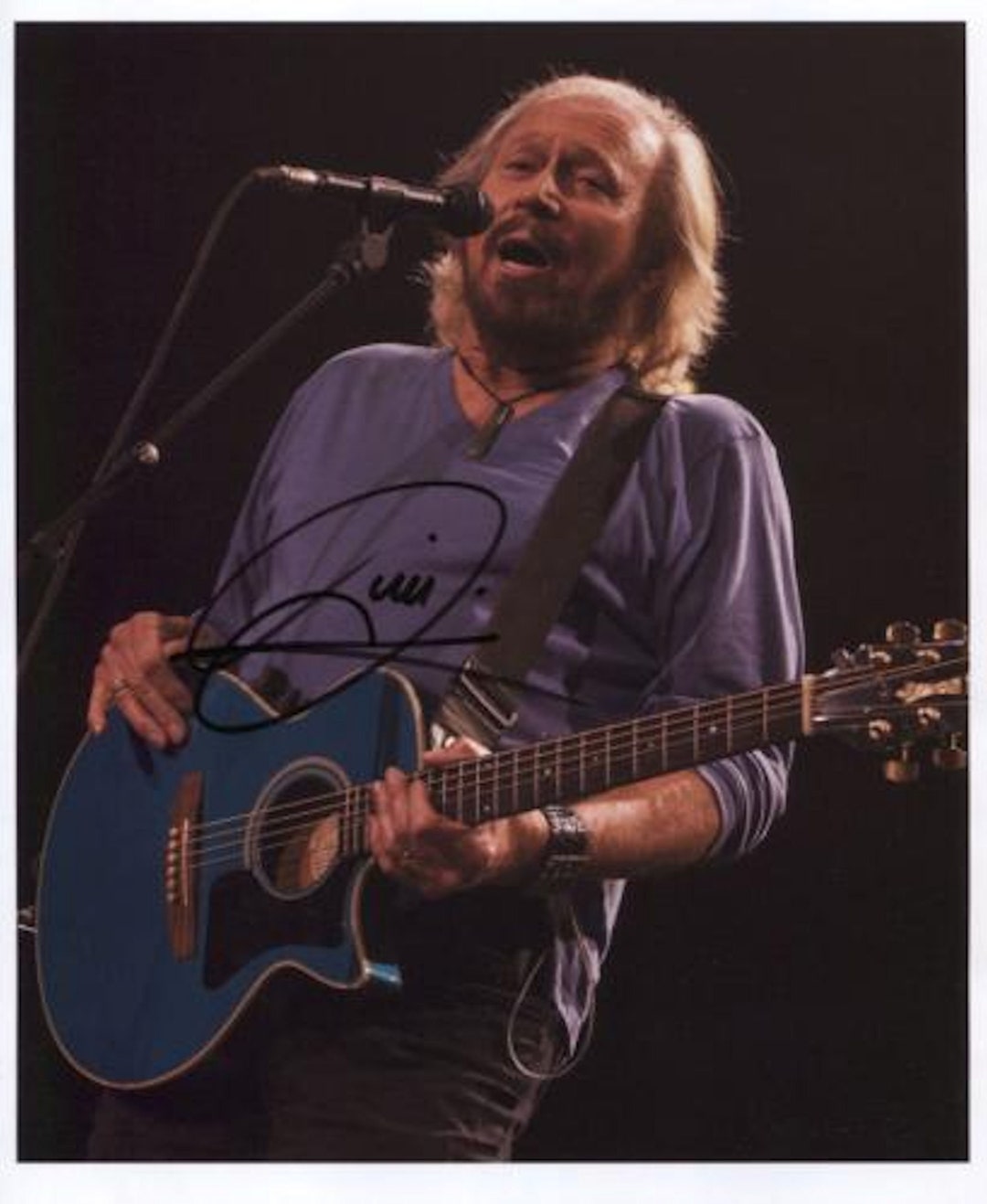 Barry Gibb Bee Gees SIGNED 8" X 10" Photo + Certificate of ...