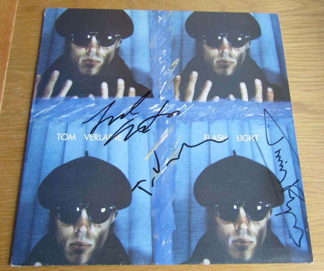 Tom Verlaine Fred Smith Jimmy Ripp Flash Light' SIGNED Vinyl LP Album ...