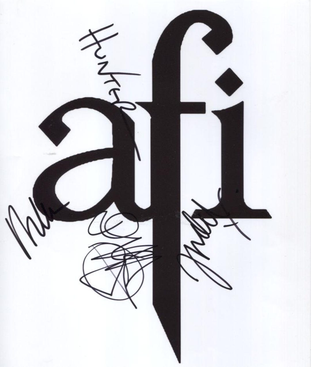 AFI (A Fire Inside) Davey Havok FULLY SIGNED 8" X 10" Photo ...