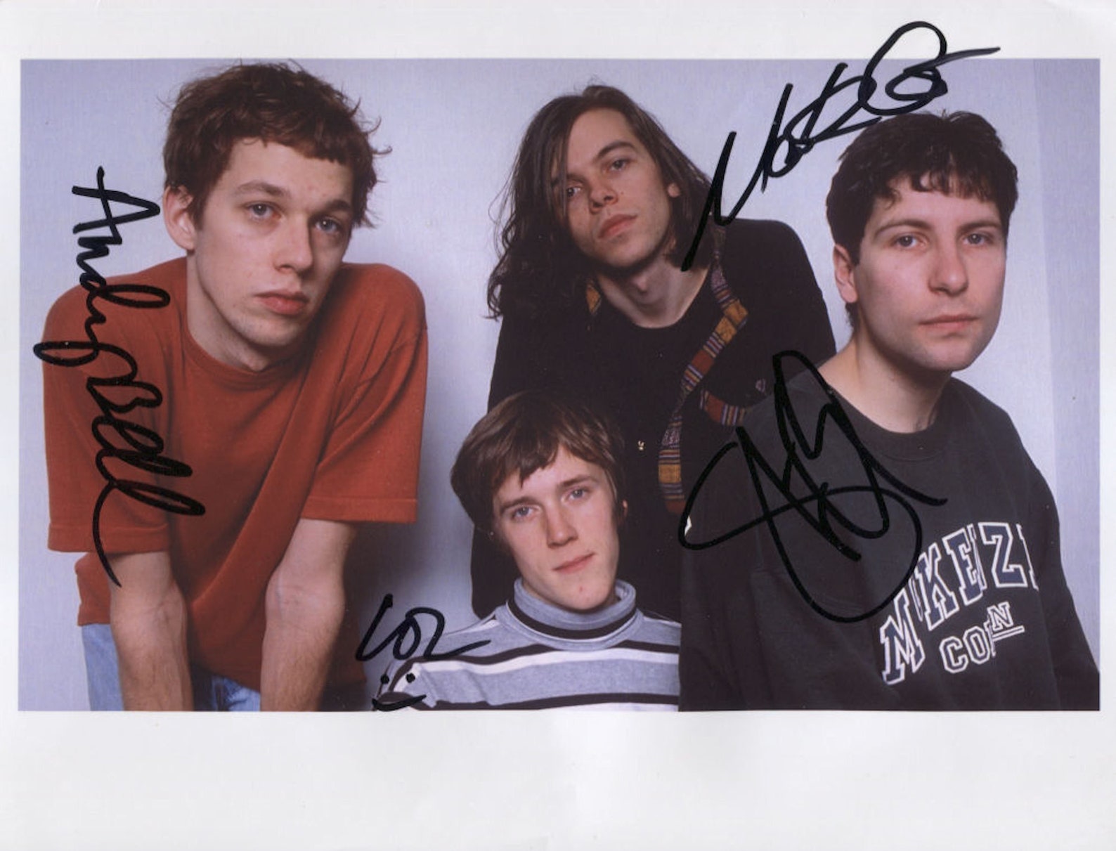Ride (U.K. Indie Shoegaze Band) Andy Bell Fully Signed 8" X 10" Photo ...