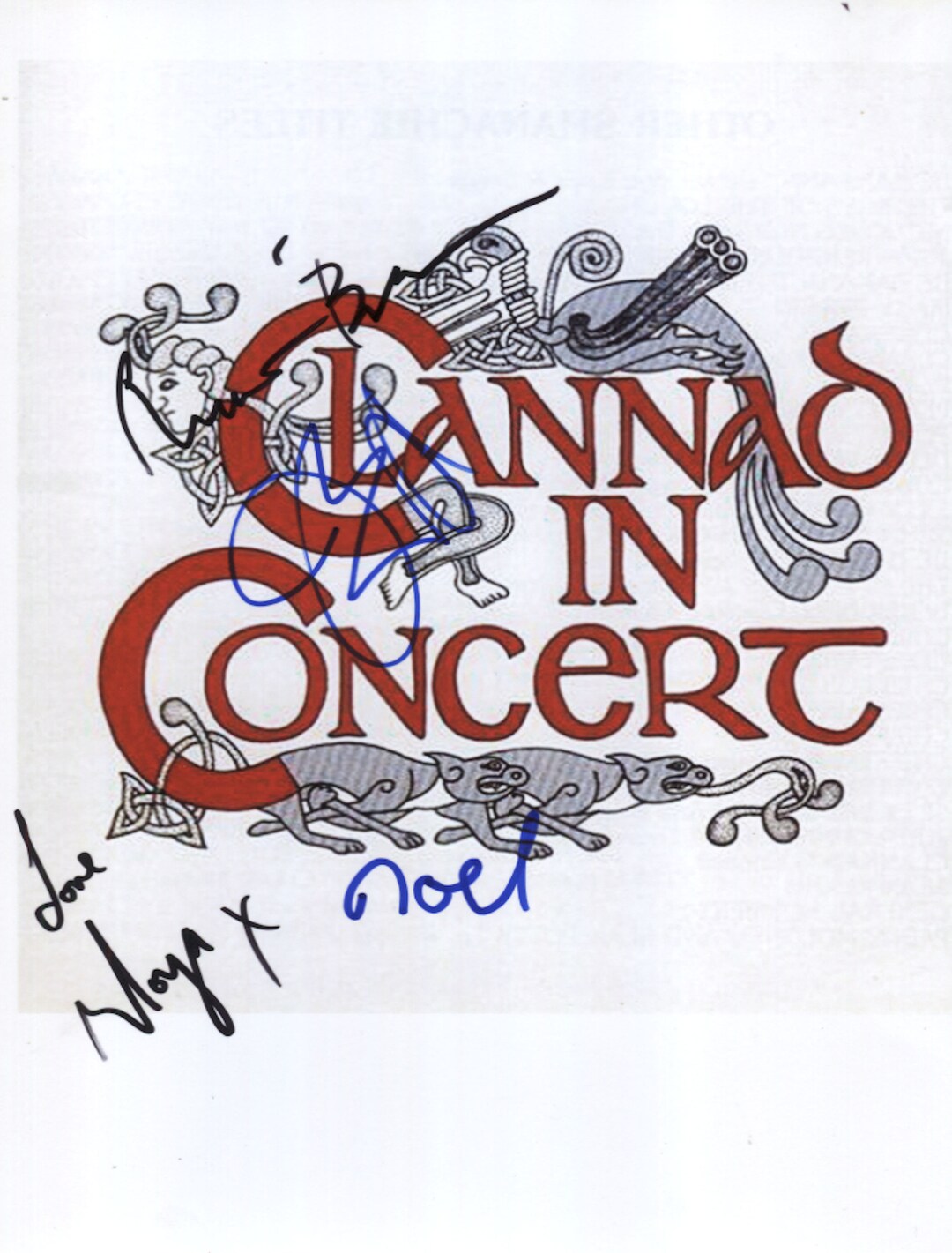 Clannad (band) Moya Brennan FULLY SIGNED 8" X 10" Photo + Certificate ...