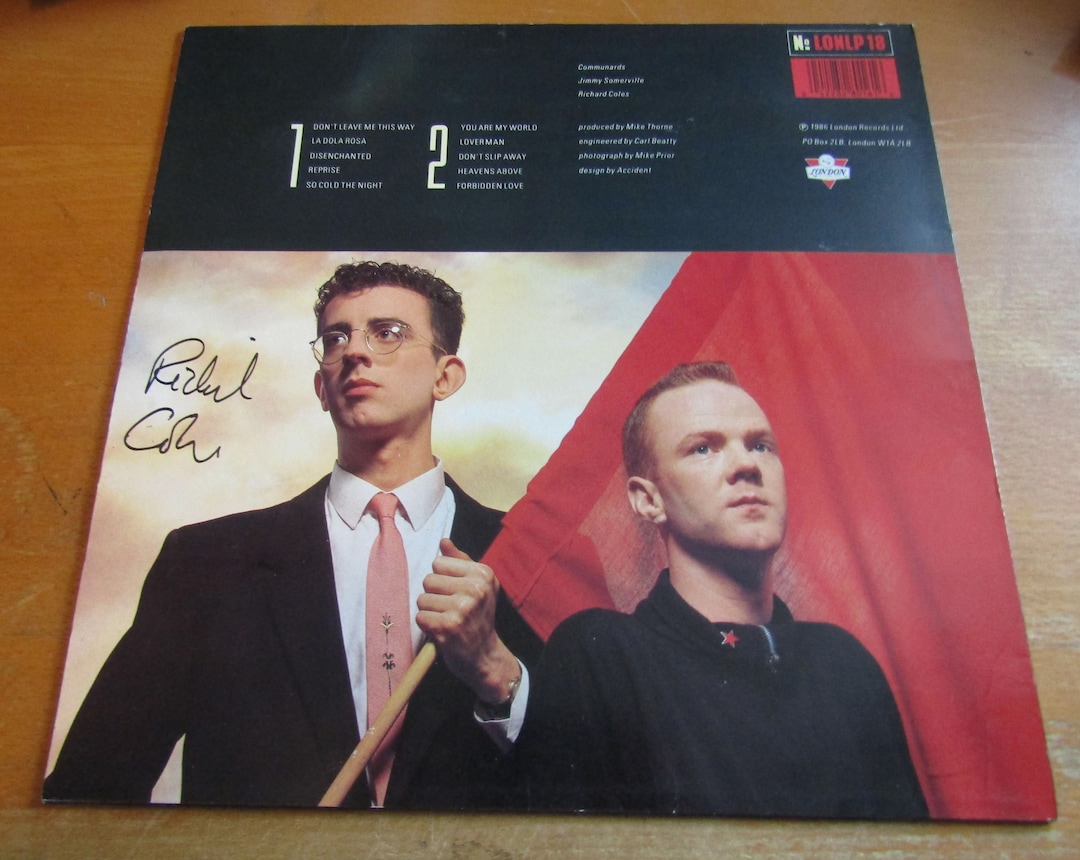 The Communards U.K. Pop Band Richard Cole SIGNED Vinyl LP - Etsy