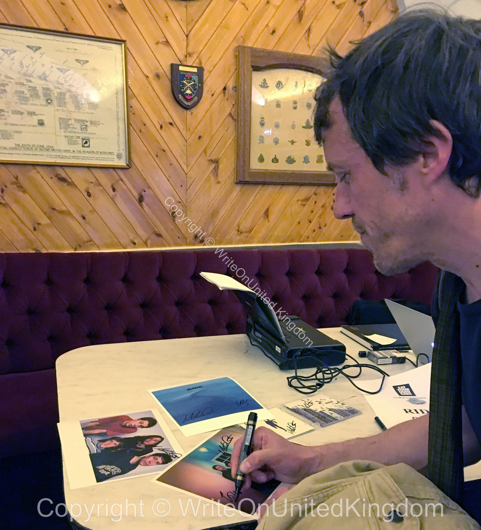 Ride (U.K. Indie Shoegaze Band) Andy Bell Fully Signed 8" X 10" Photo ...