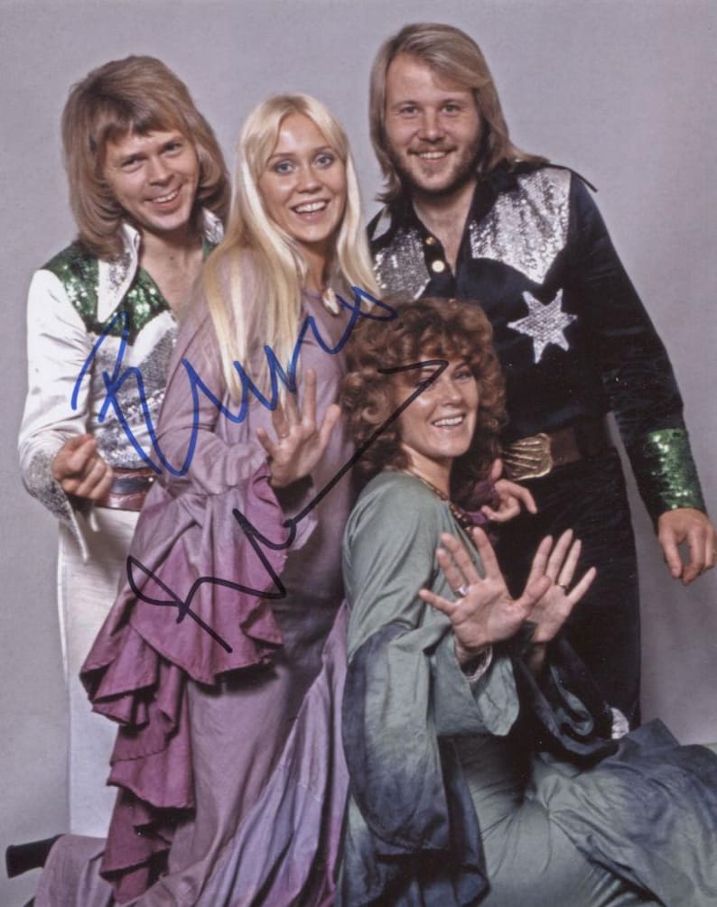 Abba Benny Andersson Bjorn Ulvaeus SIGNED 8" X 10" Photo + Certificate ...