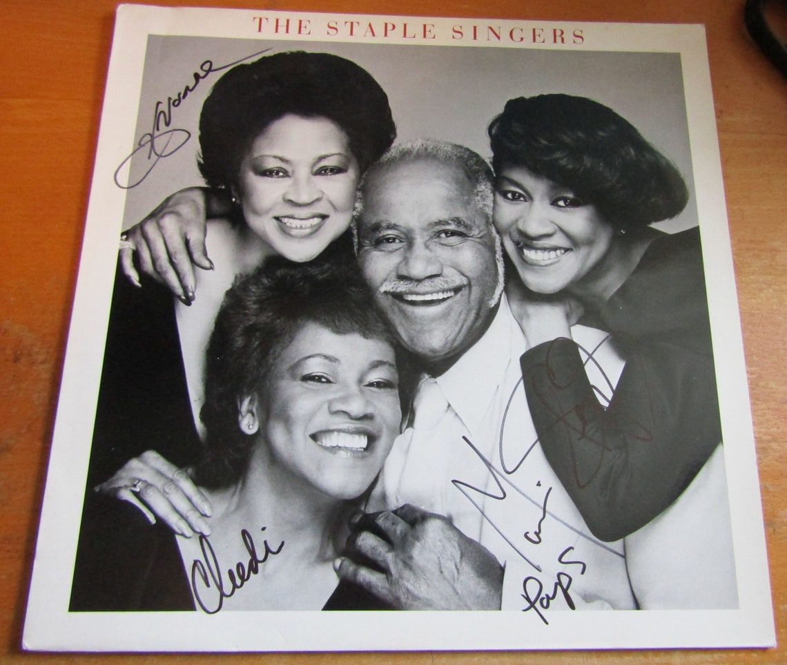 Staple Singers Pops Cleo Yvonne Mavis Staples FULLY SIGNED Vinyl Album ...