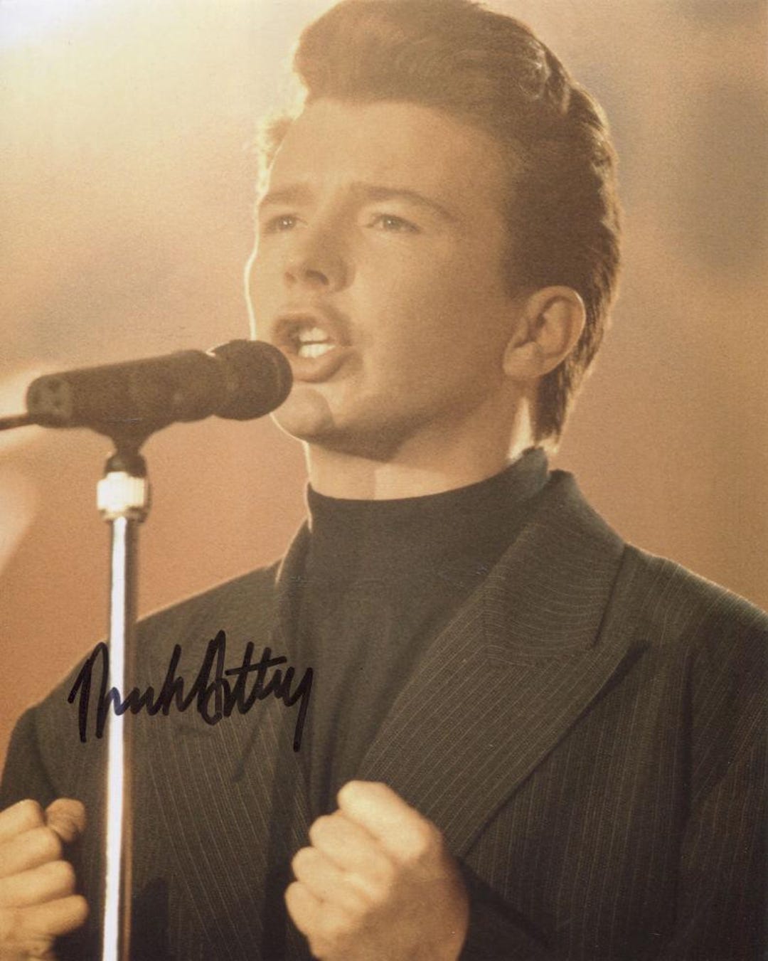 Rick Astley SIGNED 8 X 10 Photo Certificate of Authentication 100% ...