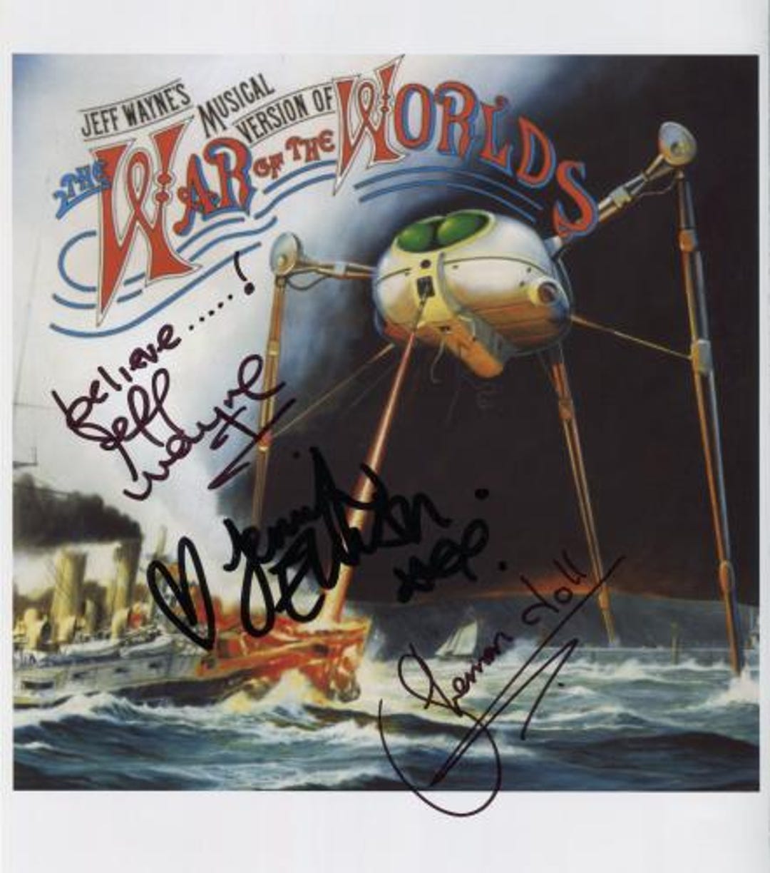 War of the Worlds Jeff Wayne Shannon Knoll Jennifer Ellison SIGNED 8" X ...