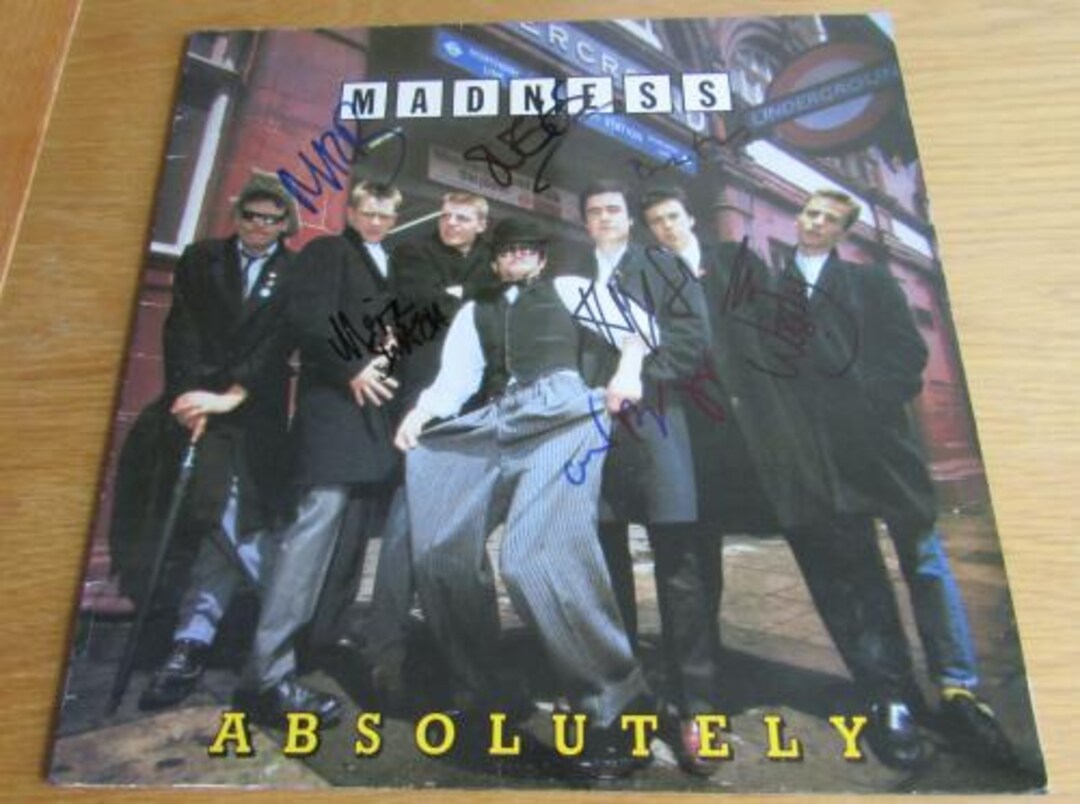 Madness (british Pop Band) Suggs Chas Smash FULLY SIGNED LP Album ...