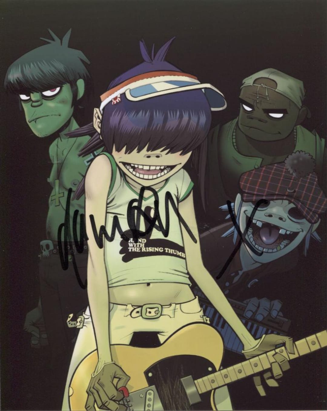 The Gorillaz Damon Albarn SIGNED 8" X 10" Photo + Certificate of Authentication 100% Genuine - Etsy