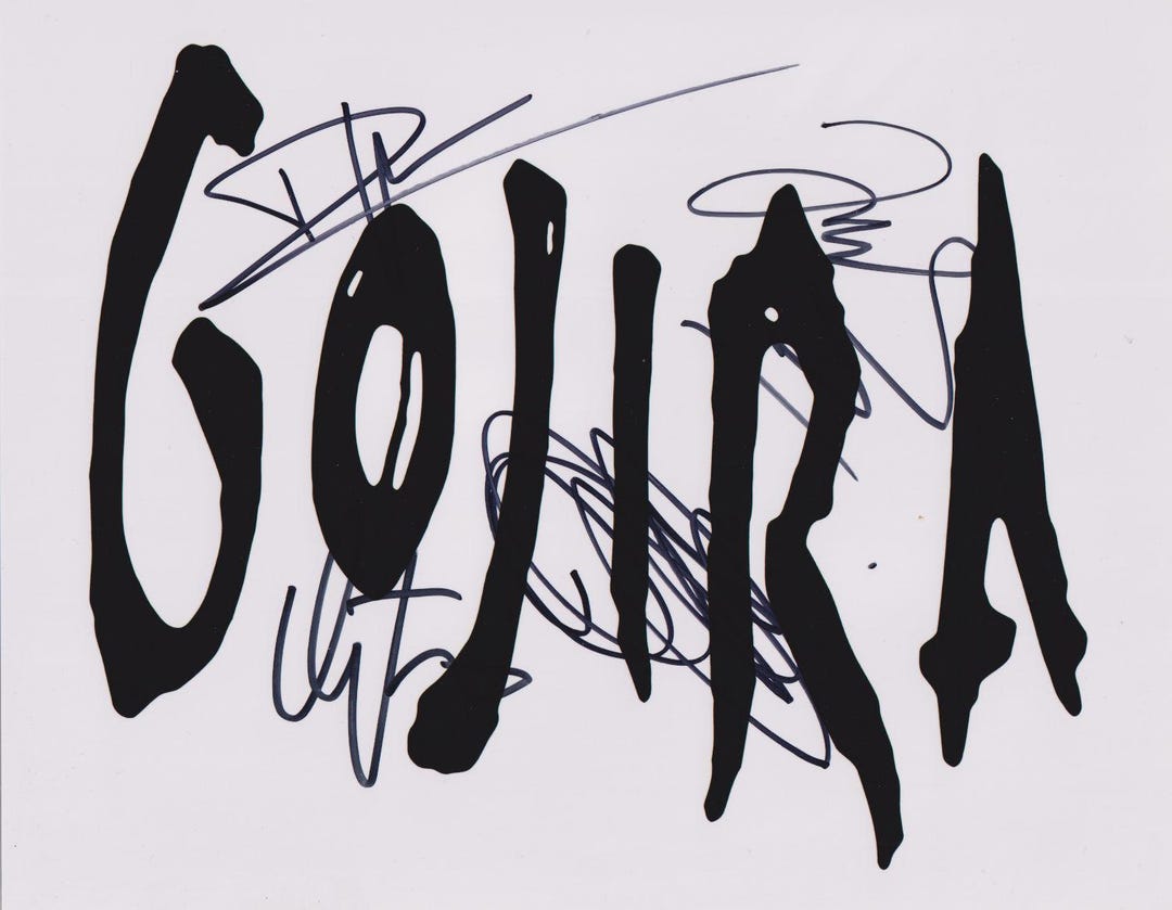 Gojira (band) Joe Mario Duplantier FULLY SIGNED 8" X 10" Photo ...