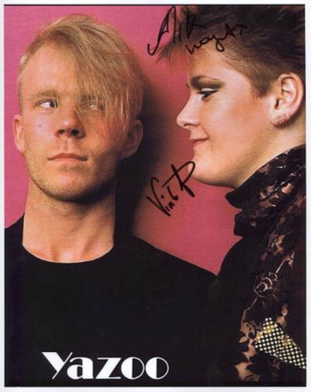 Yazoo Alison Moyet Vince Clarke SIGNED 8" X 10" Photo + Certificate of ...