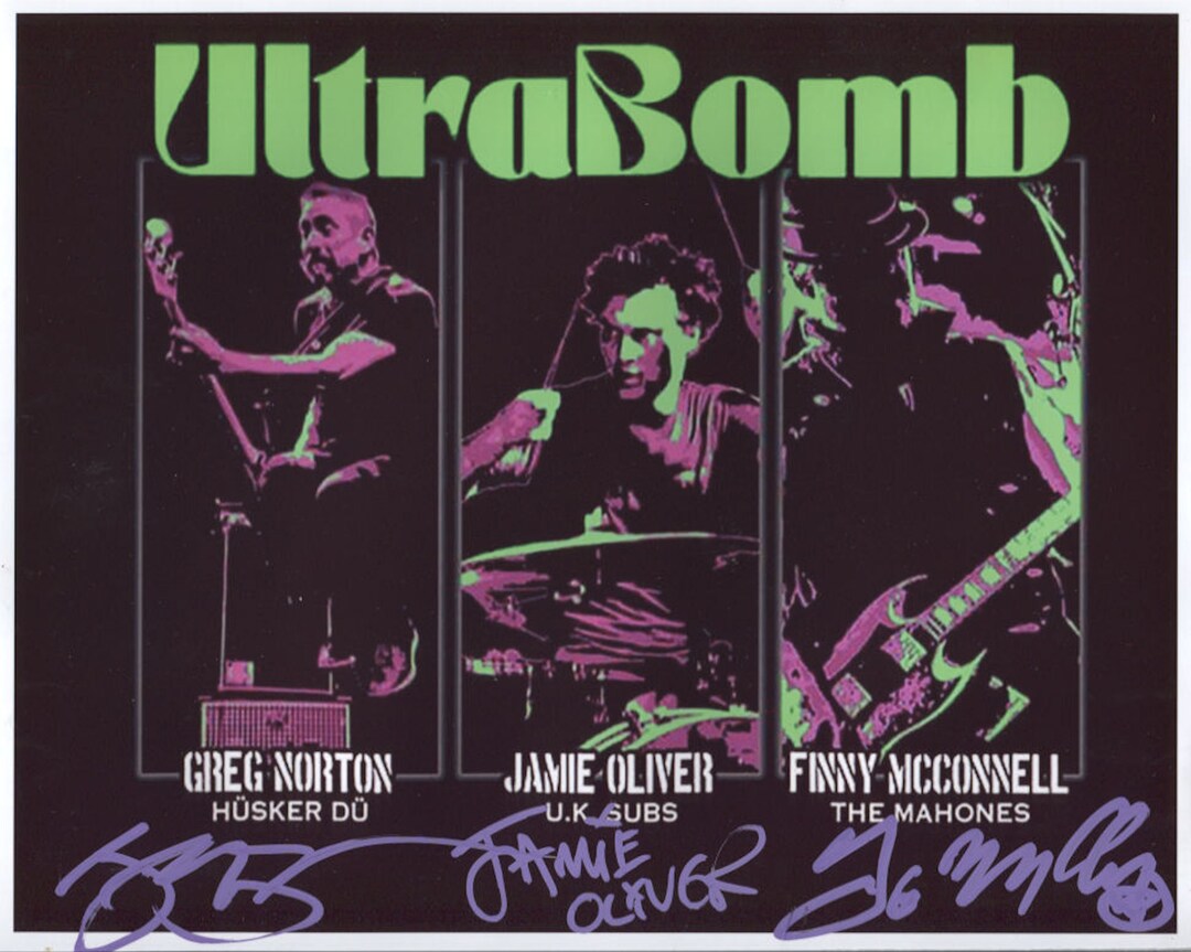 Ultrabomb (punk Band) UK Subs Husker Du Greg Norton SIGNED 8" X 10 ...