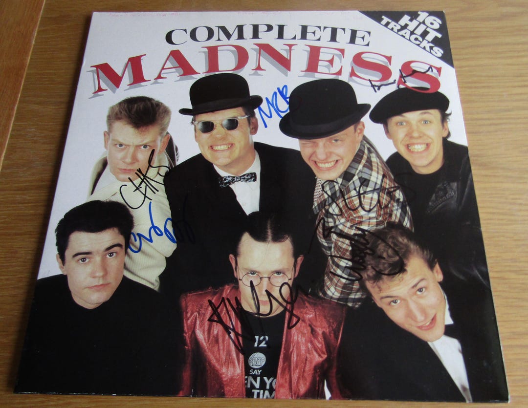 Madness british Pop Band Suggs Chas Smash FULLY SIGNED LP Album ...