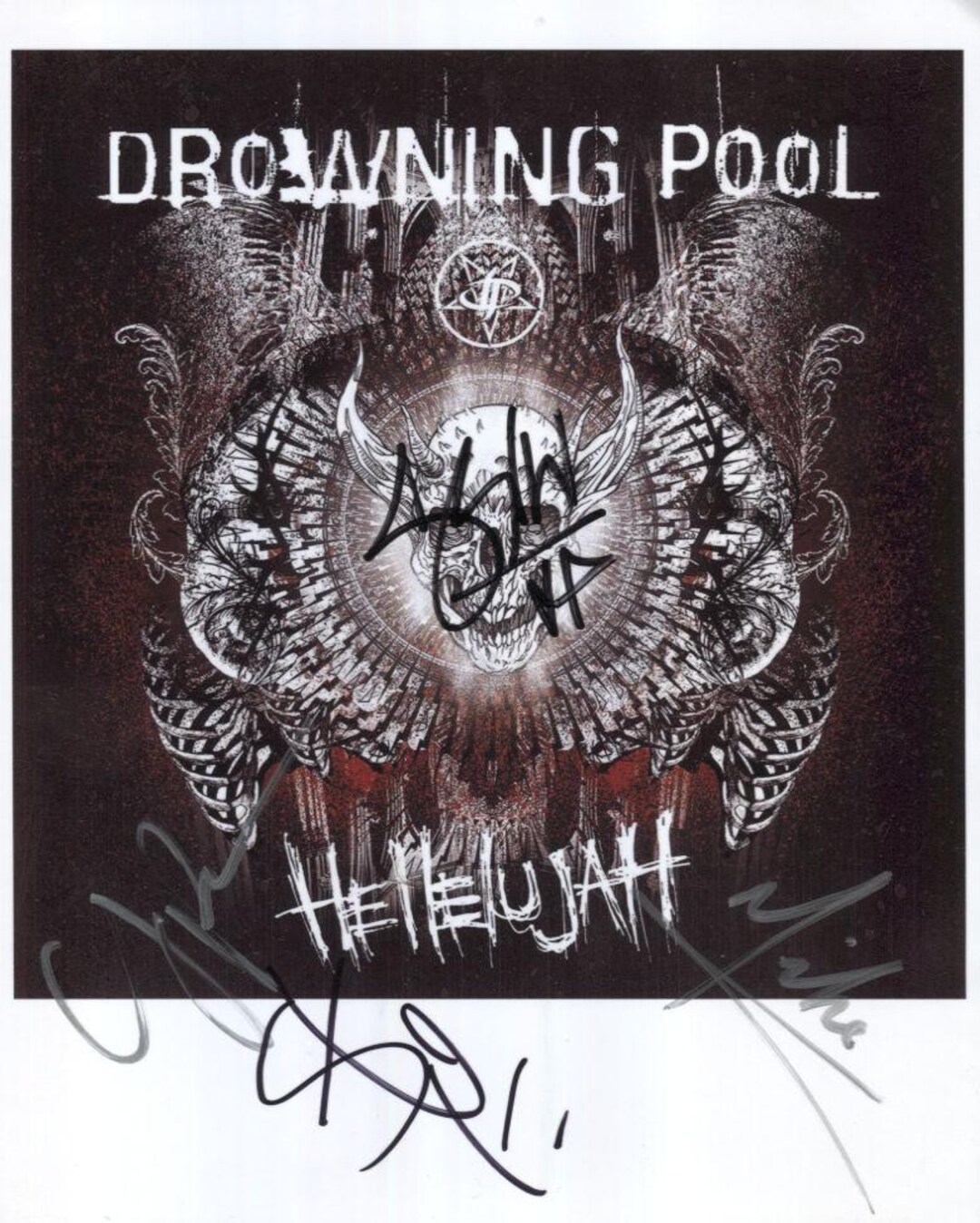 Drowning Pool (american Rock Band) FULLY SIGNED 8" X 10" Photo ...