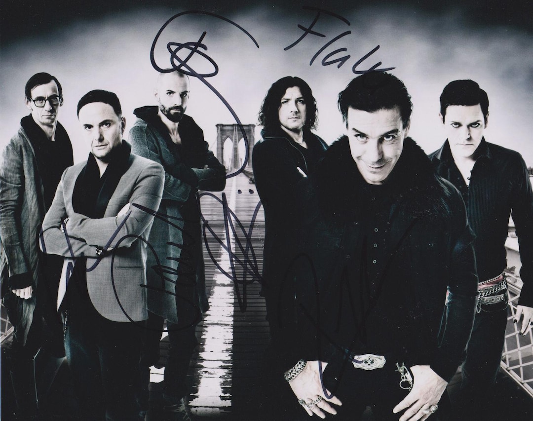 Rammstein (band) FULLY SIGNED 8" X 10" Photo + Certificate of ...