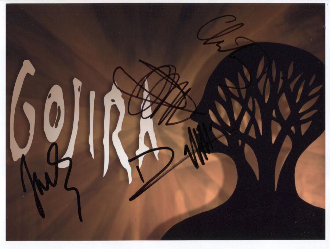 Gojira (band) Joe Mario Duplantier FULLY SIGNED 8" X 10" Photo ...