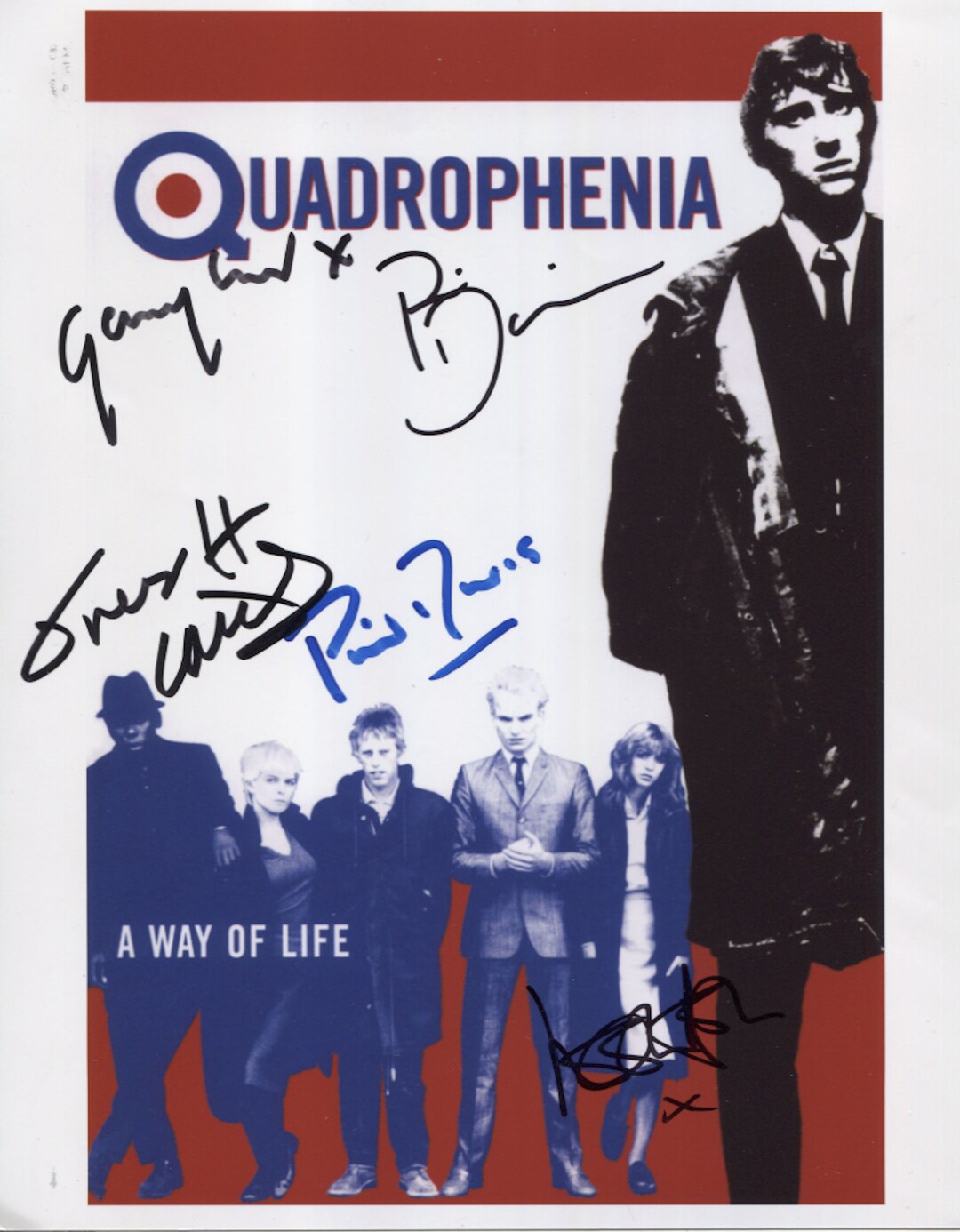Quadrophenia film 5 Cast Members Signed 8 X 10 Photo Certificate of ...
