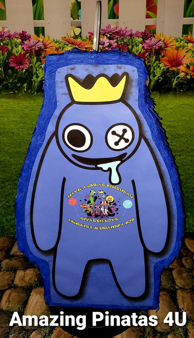 Blue Rainbow Friends pinata double face pinata personnalisée - Etsy France