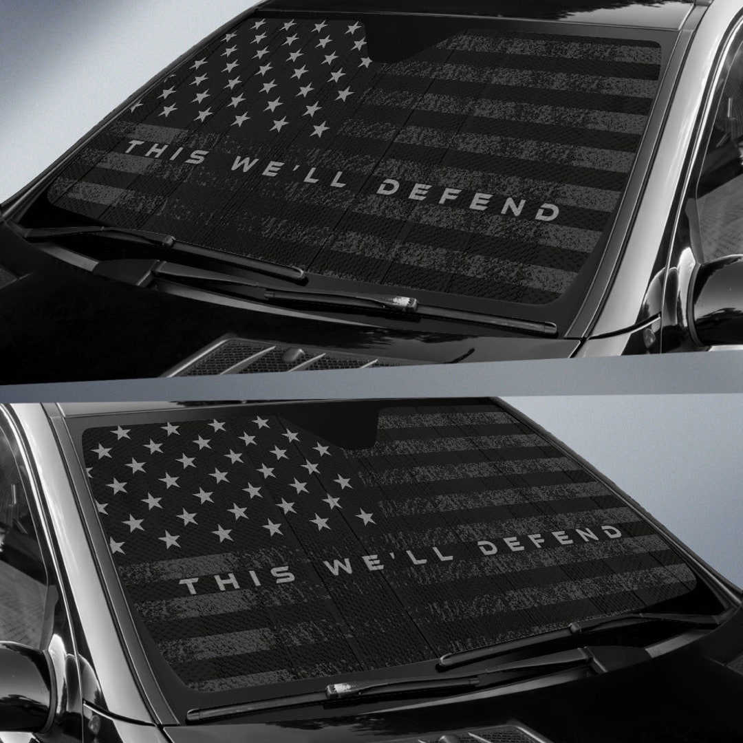 This We'll Defend USA No Quarter Black Flag Premium Patriotic ...