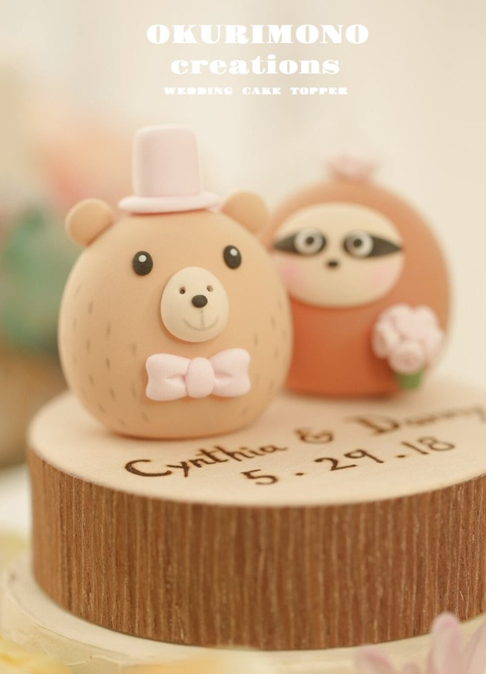 Sloth and Capybara Wedding Cake Topper,sloth Cake Topper,custom ...